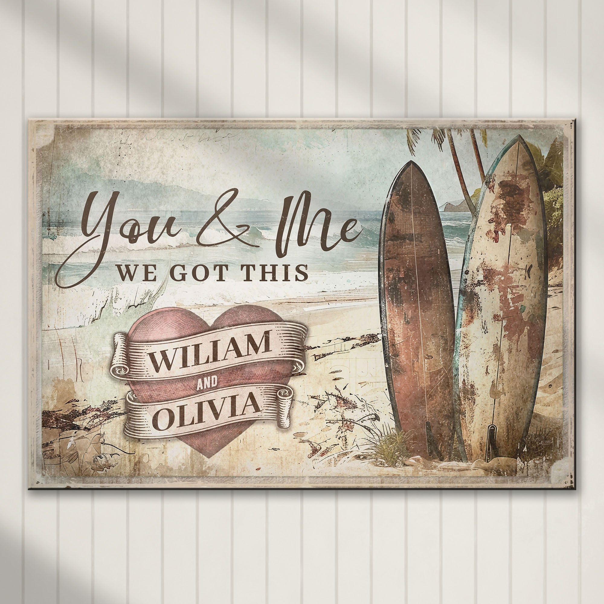 Surfboard Themed We Got This Couple Sign – S101