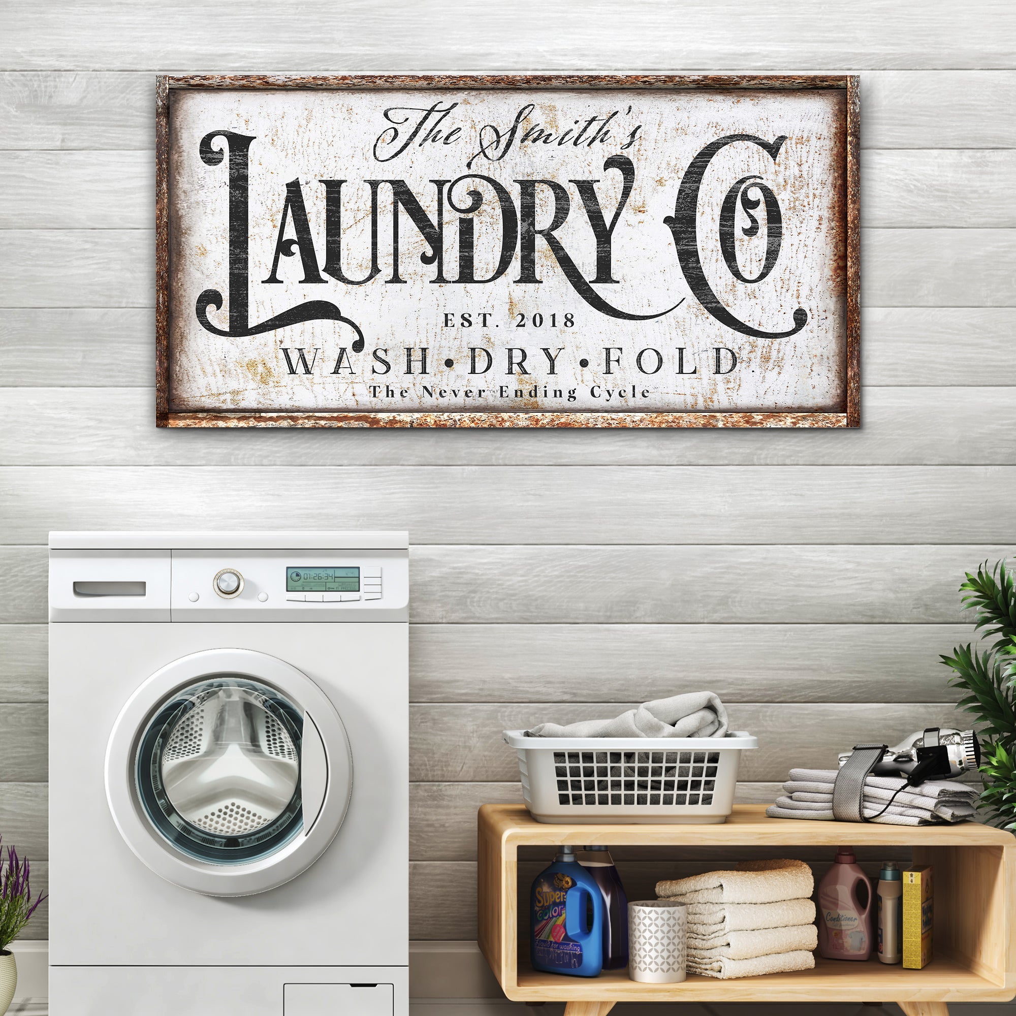The Never Ending Cycle Laundry Sign – S101